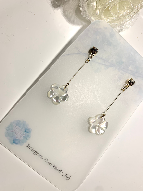 春色新作2021〙桜シェルピアス ピアス（スタッド・一粒） FUJI 通販｜Creema(クリーマ) 11112214