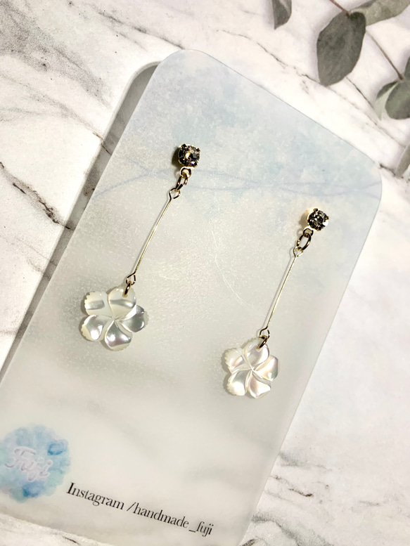 春色新作2021〙桜シェルピアス ピアス（スタッド・一粒） FUJI 通販｜Creema(クリーマ) 11112214