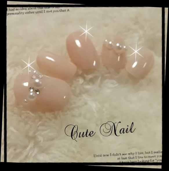 桜貝のようなうるつやネイルチップ ネイルチップ（つけ爪） hanarin 通販 3915066｜Creema(クリーマ)