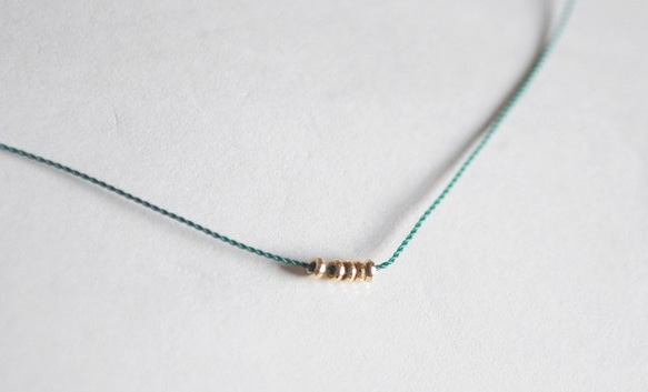 k18＆緑色コードミラーボールネックレス ネックレス・ペンダント V&SSS 通販｜Creema(クリーマ) 1452763