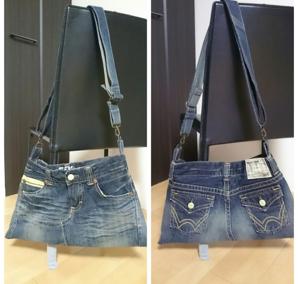 デニムバッグ(99) 送料無料【黄色のショルダーバッグです♥】 トートバッグ 『 REIN 』 通販 5418485｜Creema(クリーマ)