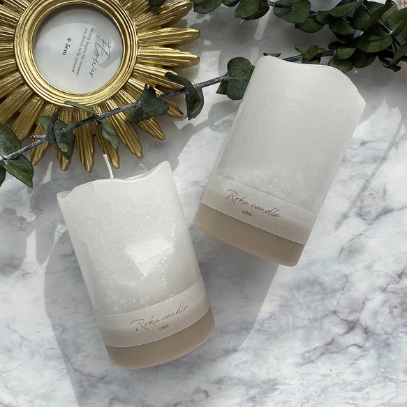 [露華]クラックキャンドル-Roka candle- キャンドル・キャンドルホルダー usha candle 通販｜Creema(クリーマ ...