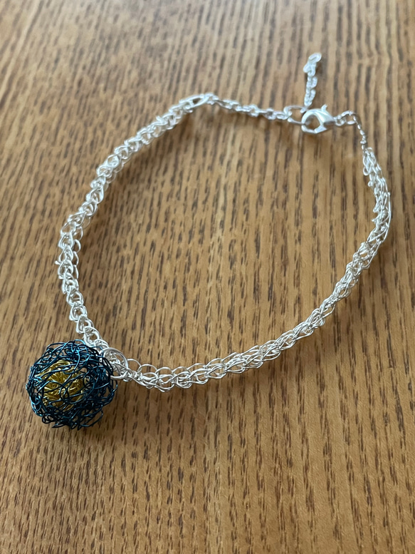 ワイヤー編みブレスレット 緑の繭玉 ネックレス・ペンダント Koichi 通販 12641663｜Creema(クリーマ)