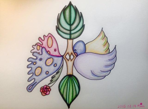 Veins of leaves & wings 絵画 凛羽-RiU- 通販｜Creema(クリーマ) 1889400