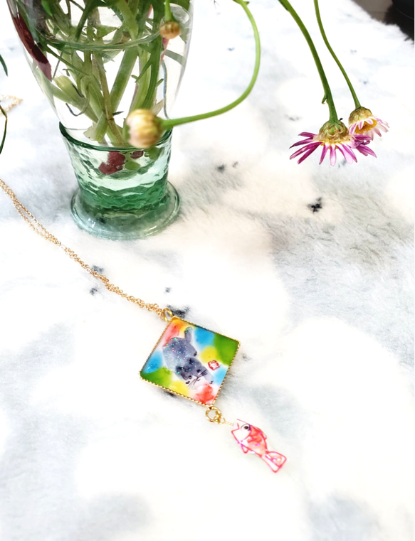 [KandM]「子猫ちゃん」マルチカラー ネックレストップ 赤いお魚 ペンダントトップ K&M Keisho&Mamin 通販 ...