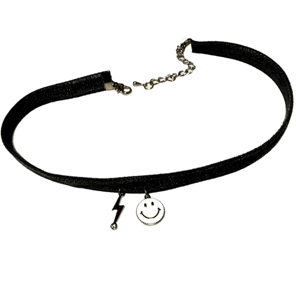 〔Gray,Silver ,White color〕smile,thunder choker チョーカー 247Foxy 通販｜Creema ...