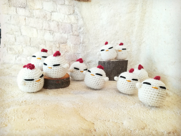 ちいさなニワトリストラップ あみぐるみ Kiito(きいと) 通販 1408473｜Creema(クリーマ)