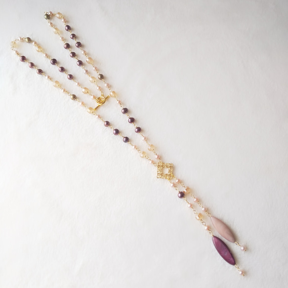 ・HNTK・・・淡水パール&シェル N0443 ネックレス・ペンダント hinataku 通販 10831749｜Creema(クリーマ)