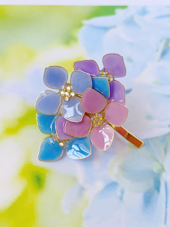 紫陽花のポニーフック ヘアフック ヘアカフス ポニーフック・ヘアカフス julia3y 通販 11694969｜Creema(クリーマ)