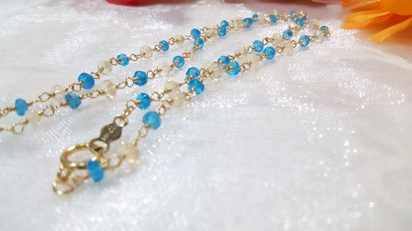 【受注制作、K14GF】アパタイト、オパールネックレス(No.144-1) ネックレス・ペンダント le chat libre 通販 ...