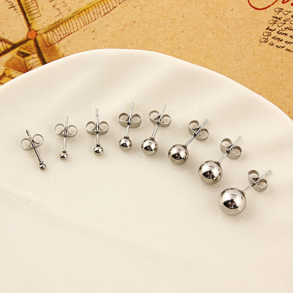 《両耳》ステンレスピアス ピアス（スタッド・一粒） Koron 通販 12628512｜Creema(クリーマ)