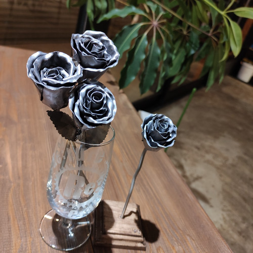 MetalRose【small】鉄の薔薇 アートフラワー Re:rureCraft 通販 MetalRose【small】鉄の薔薇 アートフラワー Re:rureCraft 通販