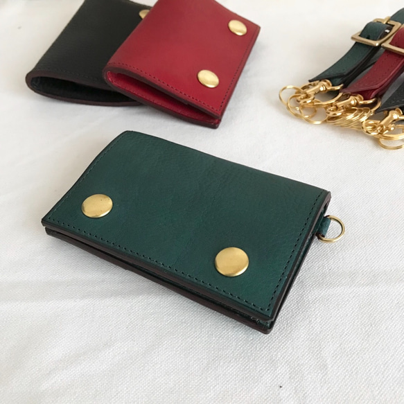 パス付きコインケース&ベルトキーホルダー 青 小銭入れ・コインケース m.mayuko 通販 4952611｜Creema(クリーマ)