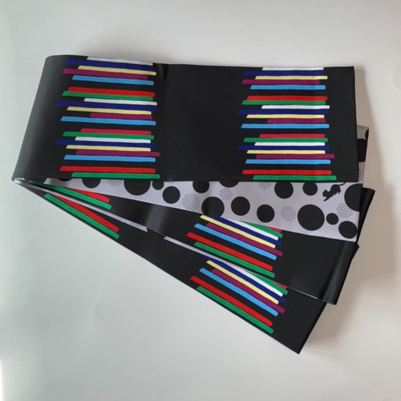 【半幅帯】 猫 ドット マーカペン 黒 和装小物（帯・半襟） Tenpaku 通販｜Creema(クリーマ) 11414575