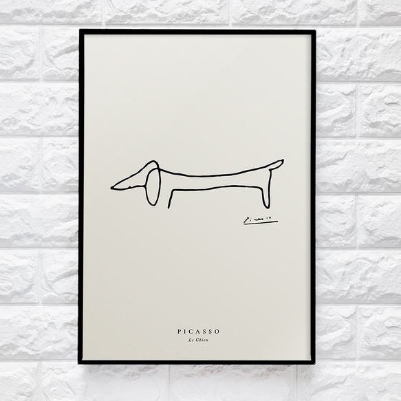 【0070N】アートポスター Pablo Picasso, "Le Chien" 北欧インテリア 写真・グラフィック hos_decor 通販 ...