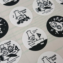 ほっこり大人可愛い「Thank you/For you」シール4柄 24片 ＃105 シール Luke 通販 12585819｜Creema ...