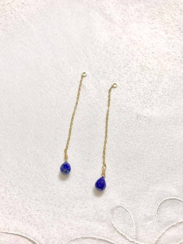 14kgf ラピスラズリのチャーム ピアス（その他） sango 通販 4820089｜Creema(クリーマ)