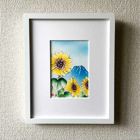 【8/13まで送料無料（Creema限定）】額付き【原画】「富士山と夏」 富士山の絵 インテリア 絵画 アート 絵画 haninana 通販 ...