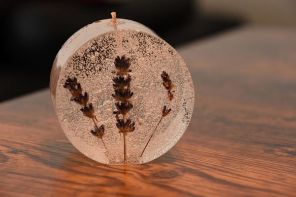 lavender clear candle【受注生産】 キャンドル・キャンドルホルダー Clarté 通販 12879881｜Creema(クリーマ)