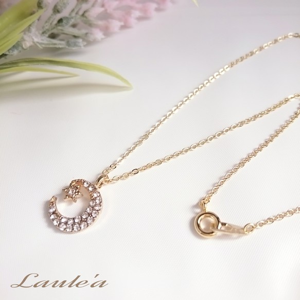 きらきらムーンネックレス ネックレス・ペンダント Laule'a 通販 1720653｜Creema(クリーマ)
