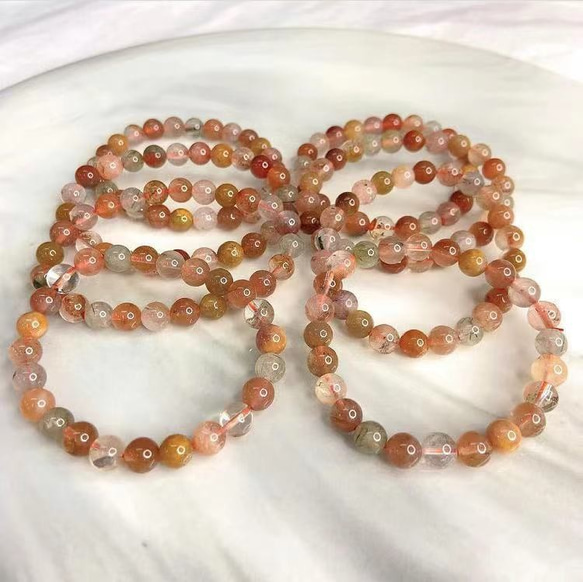 ブレスレット ミックスルチルクォーツ 7mm 天然石 パワーストーン ブレスレット cometstone 通販 11971687｜Creema ...