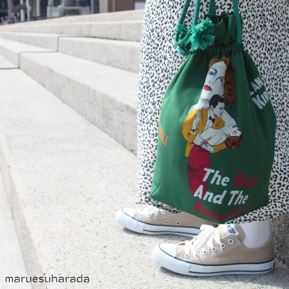 個性あふれる生地を使った巾着バック イタリア製生地使用 巾着バッグ マルエスハラダ 通販｜Creema(クリーマ) 12064861