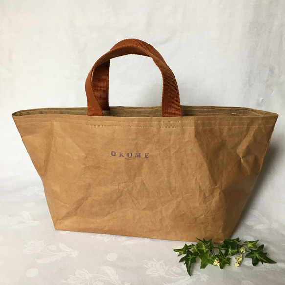 1、米袋トートバッグ大、柿渋、@KOME トートバッグ @KOME 通販 11569920｜Creema(クリーマ)