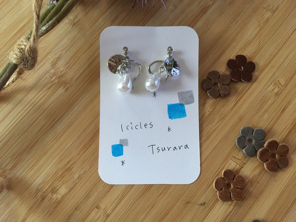 ハンドメイドピアス「Icicles.Tsurara」 ピアス（その他） yuppi _shop 通販｜Creema(クリーマ)