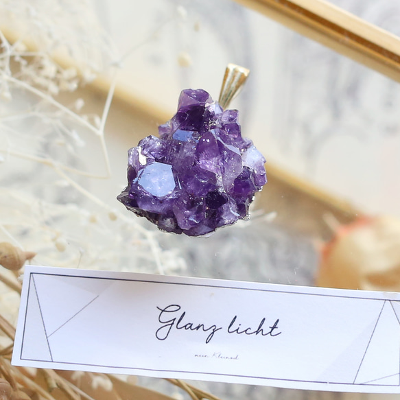 アメジストのシルバーネックレストップ silver925 天然石 glanz licht/グランツリヒト 通販 12679117｜Creema ...