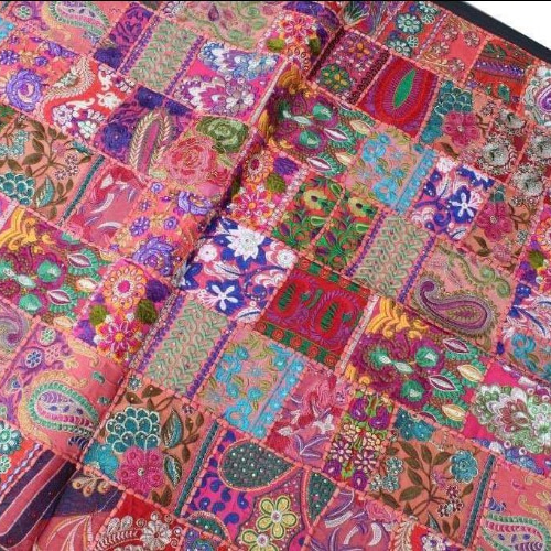 インド刺繍リボン パッチワークキルト 布 古布 ハンドメイド インド刺繍リボン パッチワークキルト 布 古布 ハンドメイド