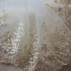 刺繍レース 白 金 ゴールド リボン プリンセス アリス チュールレース 衣装 チロリアンテープ ドール 人形 服 レース byuri 3月 ...