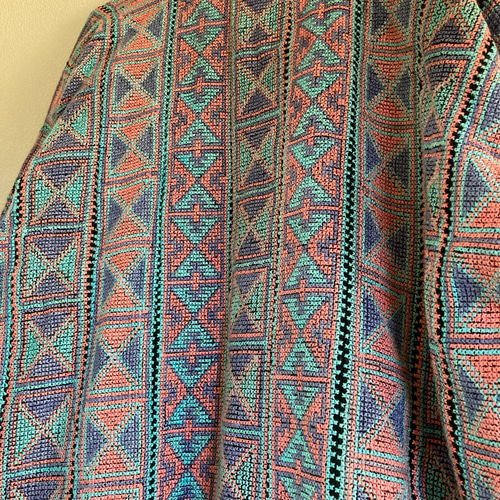 モン族 手刺繍 ガウン 刺し子 ロングコート 古布 ハンドメイド モン族 手刺繍 ガウン 刺し子 ロングコート 古布 ハンドメイド
