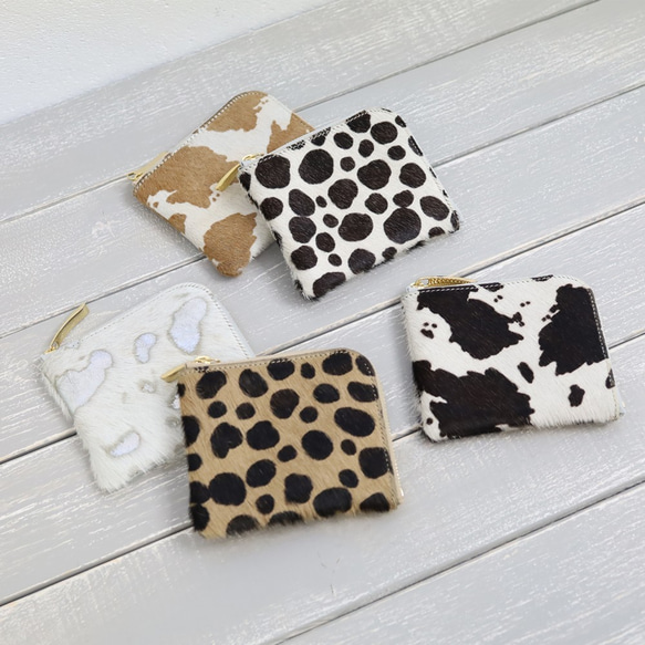 【全11色】イタリアンレザーの毛付きレザーの薄型コンパクトL字ミニ財布【DOOON】 その他ミニ財布・コンパクト財布 DOOON 通販 12366617｜Creema(クリーマ)