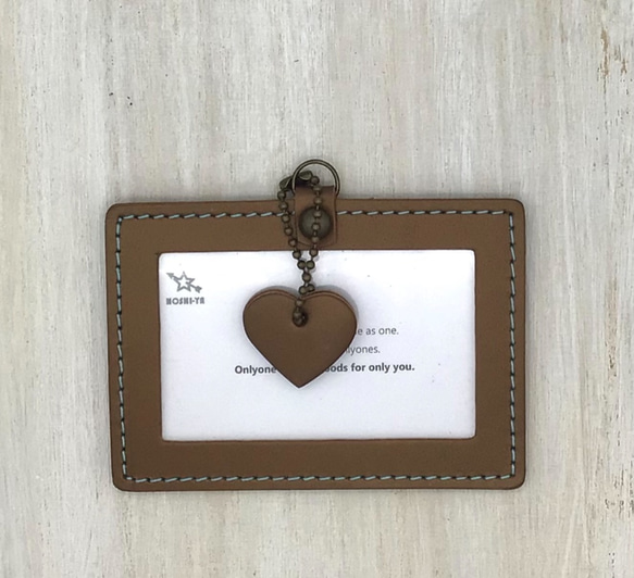 レザーパスケース・IDケース（選べる！チャーム・ステッチ色・伸びる金具） #メタリックブラウン本革【受注製作】 パスケース・定期入れ ...