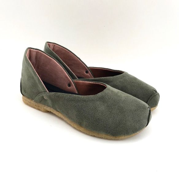 ROUND shoes #micro-fiber #受注製作 スリッポン shoe store ko 通販 2691813｜Creema(クリーマ)