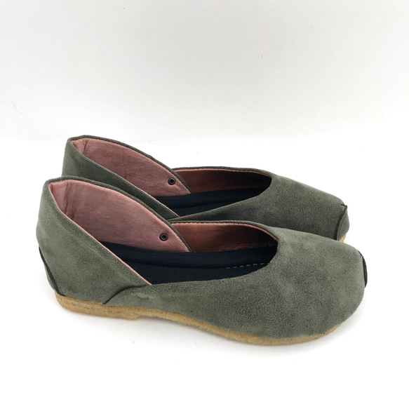 ROUND shoes #micro-fiber #受注製作 スリッポン shoe store ko 通販 2691813｜Creema(クリーマ)