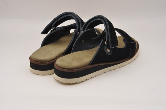 『belt sandals』black suede leather サンダル shoe store ko 通販｜Creema(クリーマ ...