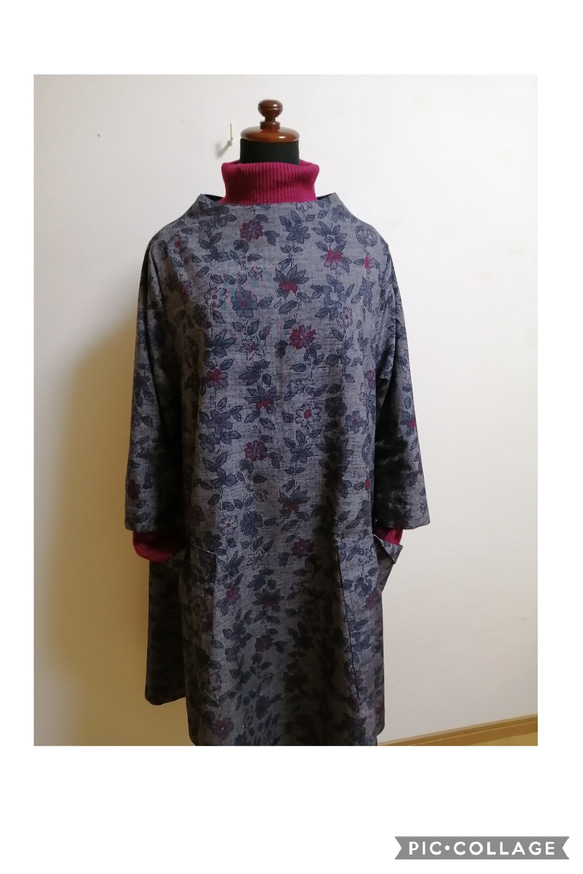 着物リメイク ワンピース ハンドメイド ワンピース さらあお 通販 12739539｜Creema(クリーマ)