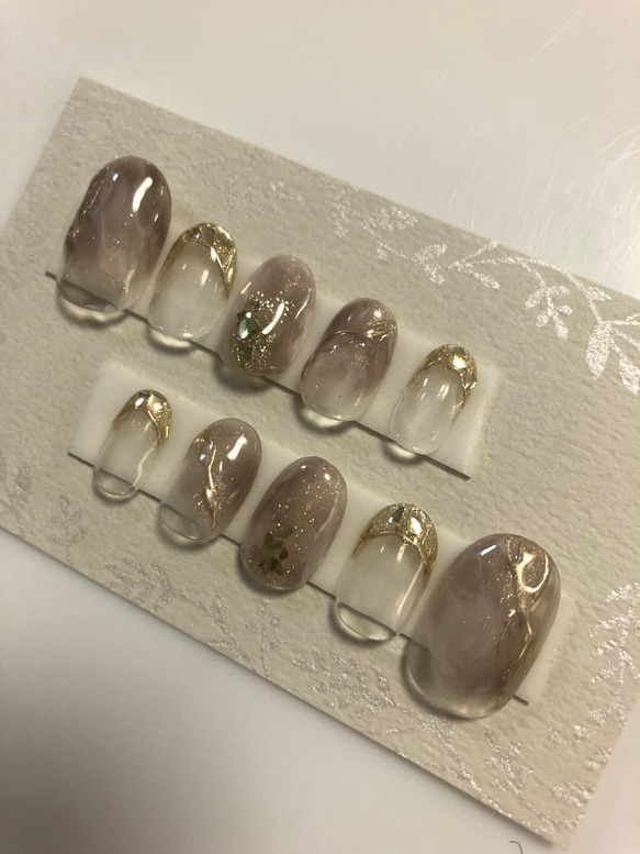 1番人気 ︎グレイッシュニュアンス秋ネイル ネイルチップ（つけ爪） chuuun nail 通販 12688016｜Creema(クリーマ)