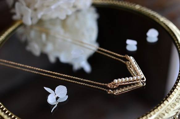 14kgf★V Line Necklace ネックレス・ペンダント lovebird 通販 925281｜Creema(クリーマ ...