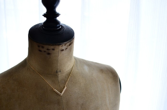 14kgf★V Line Necklace ネックレス・ペンダント lovebird 通販 925281｜Creema(クリーマ ...