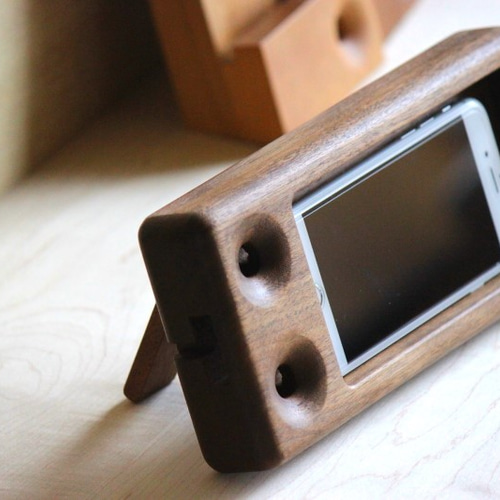 木製スピーカー スマホスタンド P4 ウォールナット スマホ 木製スピーカー スマホスタンド P4 ウォールナット スマホ