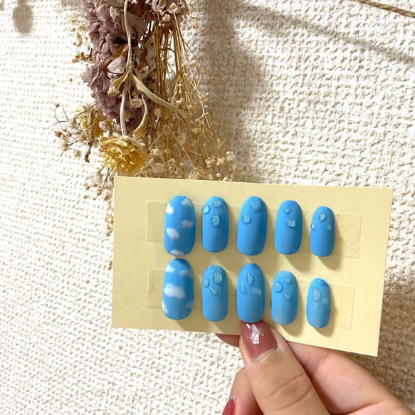 雲ネイル☁︎ジェルネイルチップ ネイルチップ（つけ爪） にこ☺︎ 通販 12692067｜Creema(クリーマ)
