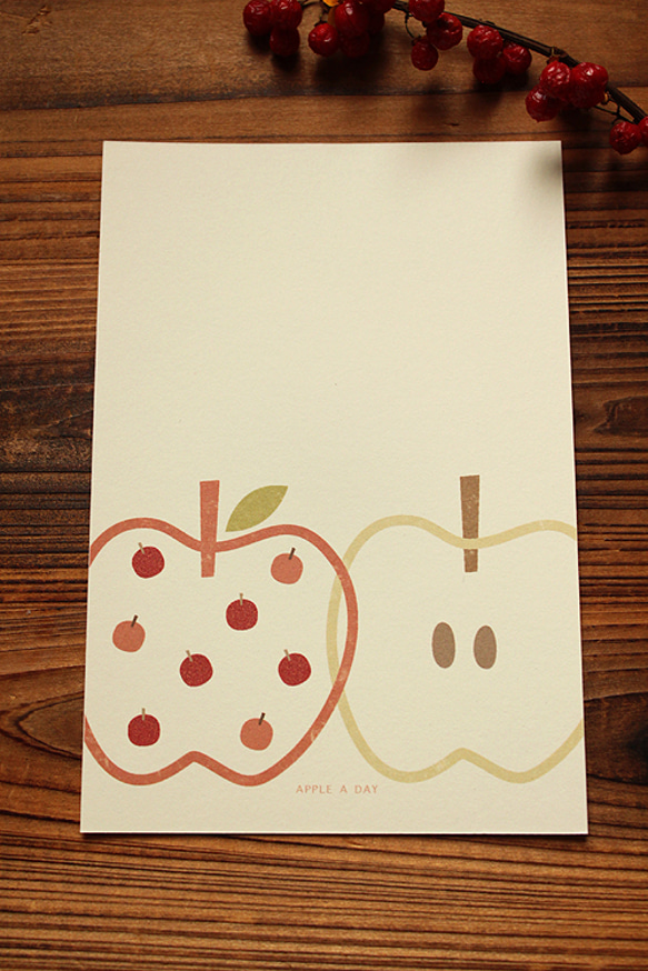 ポストカード・アップルドット（3枚セット） ポストカード en sweet 通販 1525166｜Creema(クリーマ)