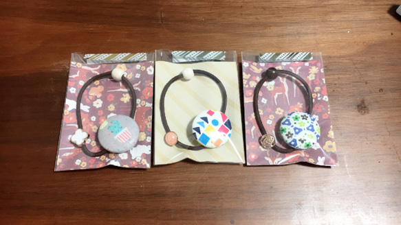 送料無料☆くるみボタンヘアゴム3個セットサボテン、ハウス、花柄 ヘアゴム eminkomother 通販｜Creema(クリーマ) 5452691