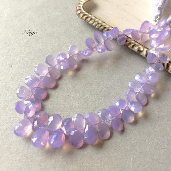 宝石質スコロライトAAA ペアシェイプ ブリオレットカット Mサイズ 天然石 Neige＊アクセサリー素材 通販｜Creema(クリーマ ...