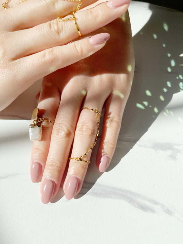 chain double ring 指輪・リング ledite 通販 12985810｜Creema(クリーマ)