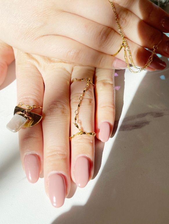 chain double ring 指輪・リング ledite 通販 12985810｜Creema(クリーマ)