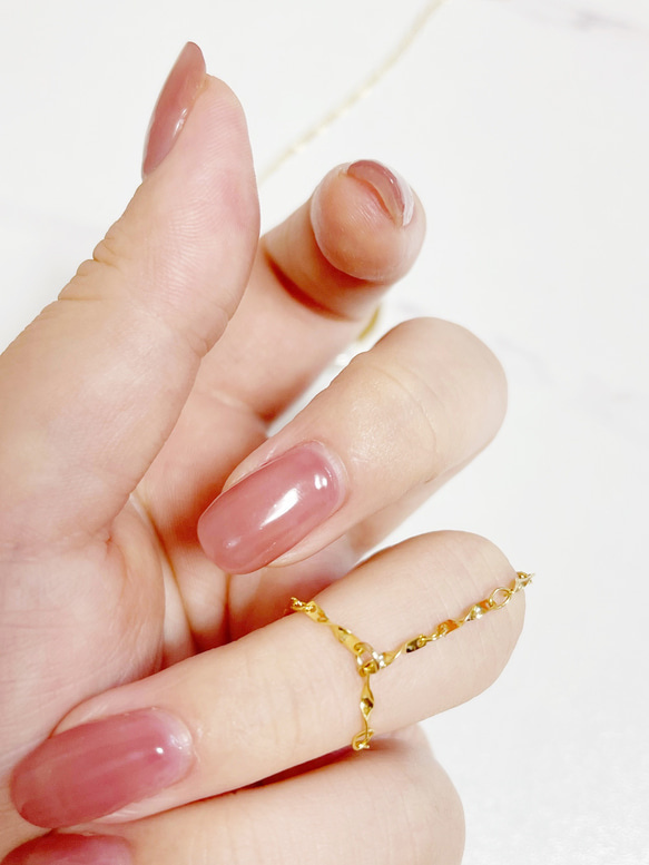 chain double ring 指輪・リング ledite 通販 12985810｜Creema(クリーマ)