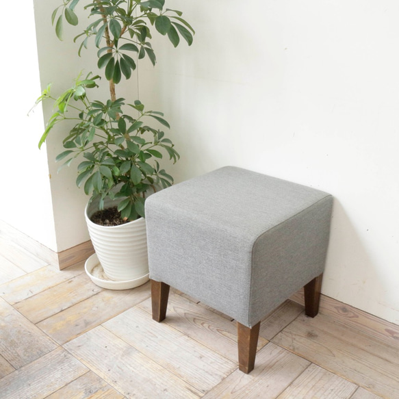 【1点物・アウトレット品】1 seater Amuse Bench seat40（ BR × グレー ） 椅子（チェアー）・スツール ...